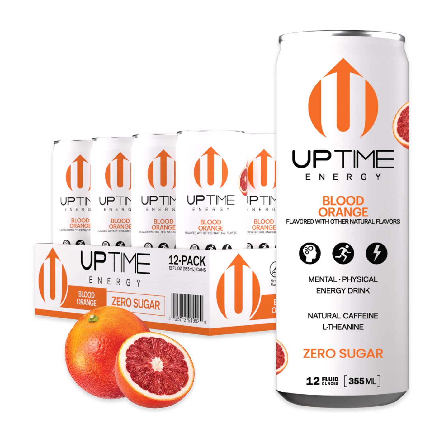 Blood Orange Zero Sugar 12 Pack – UPTIME Energy